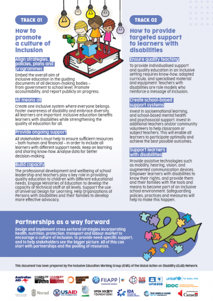 2022 GLAD Infographic on inclusive education: Making it Happen – EENET